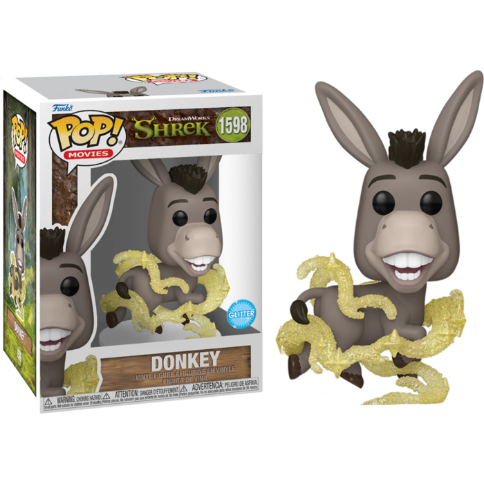 Dreamworks Shrek 30th Anniversary Glitter Donkey Funko Pop #1598 ...